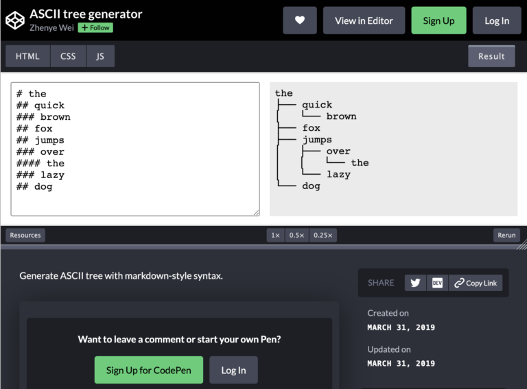 ASCII Tree Generator | Flowr Agency